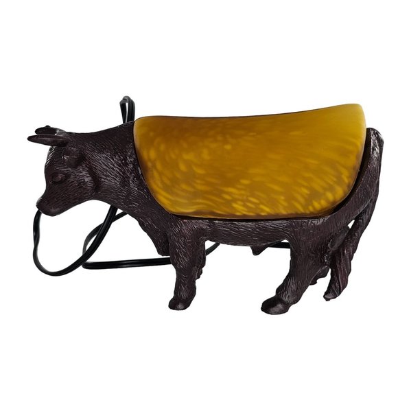 Accents | Tiffany Style Bull Cow Lamp Resin Glass Works | Poshmark